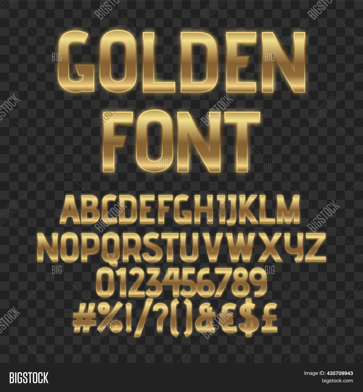Gold Luxury Letters. Image & Photo (Free Trial) | Bigstock