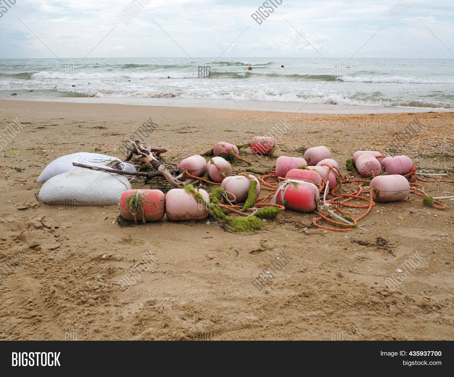 Buoys Sand. Beach Wet Image & Photo (Free Trial) | Bigstock