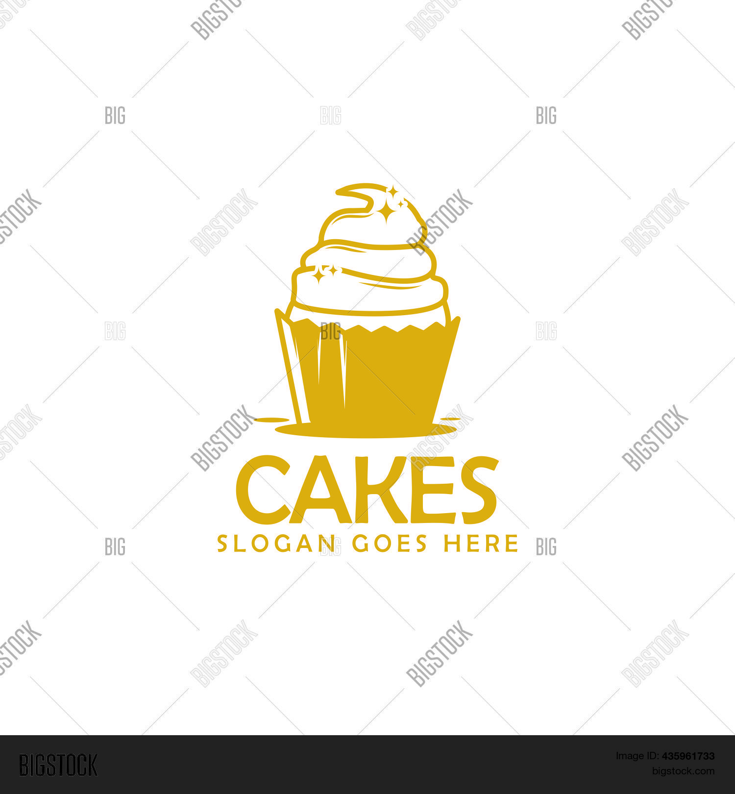 Golden Cakes Logo Vector & Photo (Free Trial) | Bigstock