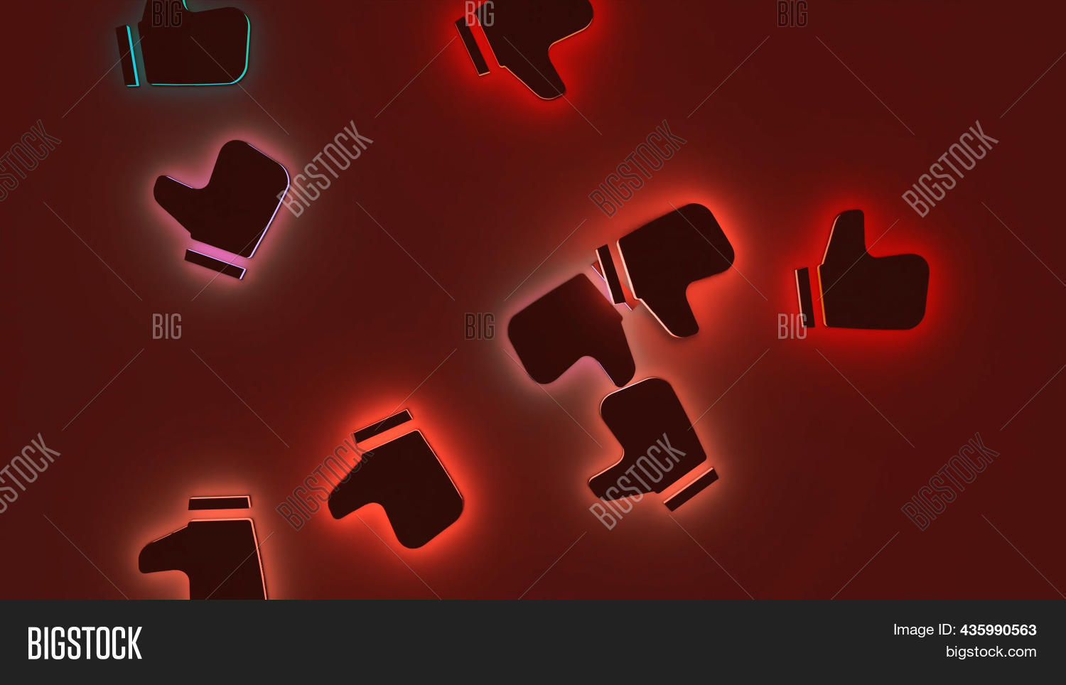 Falling 3d Thumbs On Image & Photo (Free Trial) | Bigstock