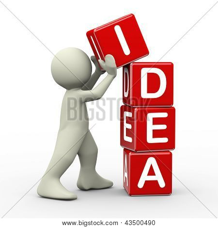 3D Man Placing Idea Image & Photo (Free Trial) | Bigstock