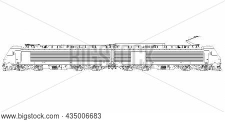 Electric Locomotive Vector & Photo (Free Trial) | Bigstock