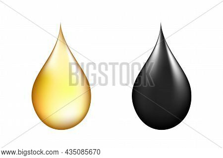 Black Gold Oil Drop Vector & Photo (Free Trial) | Bigstock