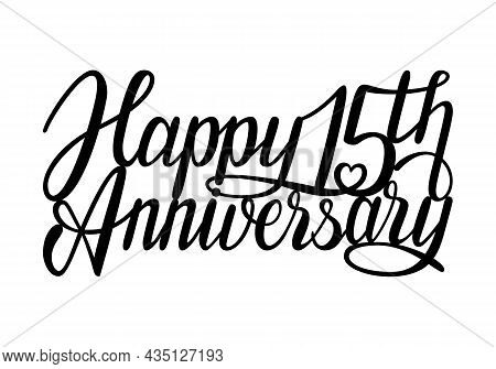 Happy 15th Wedding Vector & Photo (Free Trial) | Bigstock