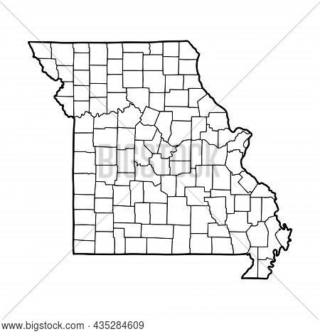 Outline Map Missouri Vector & Photo (Free Trial) | Bigstock