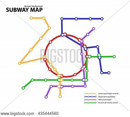 Subway Map. Template Vector & Photo (Free Trial) | Bigstock