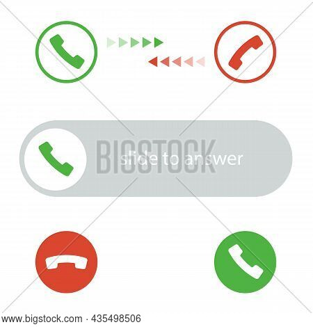 Phone Call Icon. Set Vector & Photo (Free Trial) | Bigstock