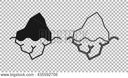 Black Iceberg Icon Vector & Photo (Free Trial) | Bigstock
