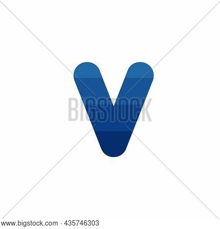 Initial Letter V Blue Vector & Photo (Free Trial) | Bigstock