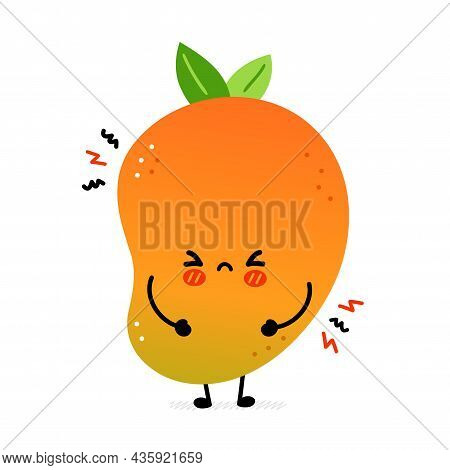 Cute Funny Sad Mango Vector & Photo (Free Trial) | Bigstock