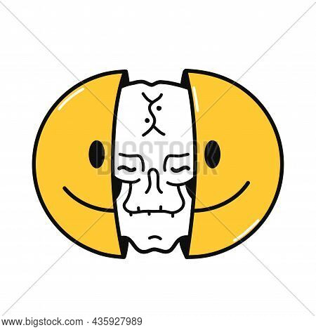 Two Half Smile Face Vector & Photo (Free Trial) | Bigstock
