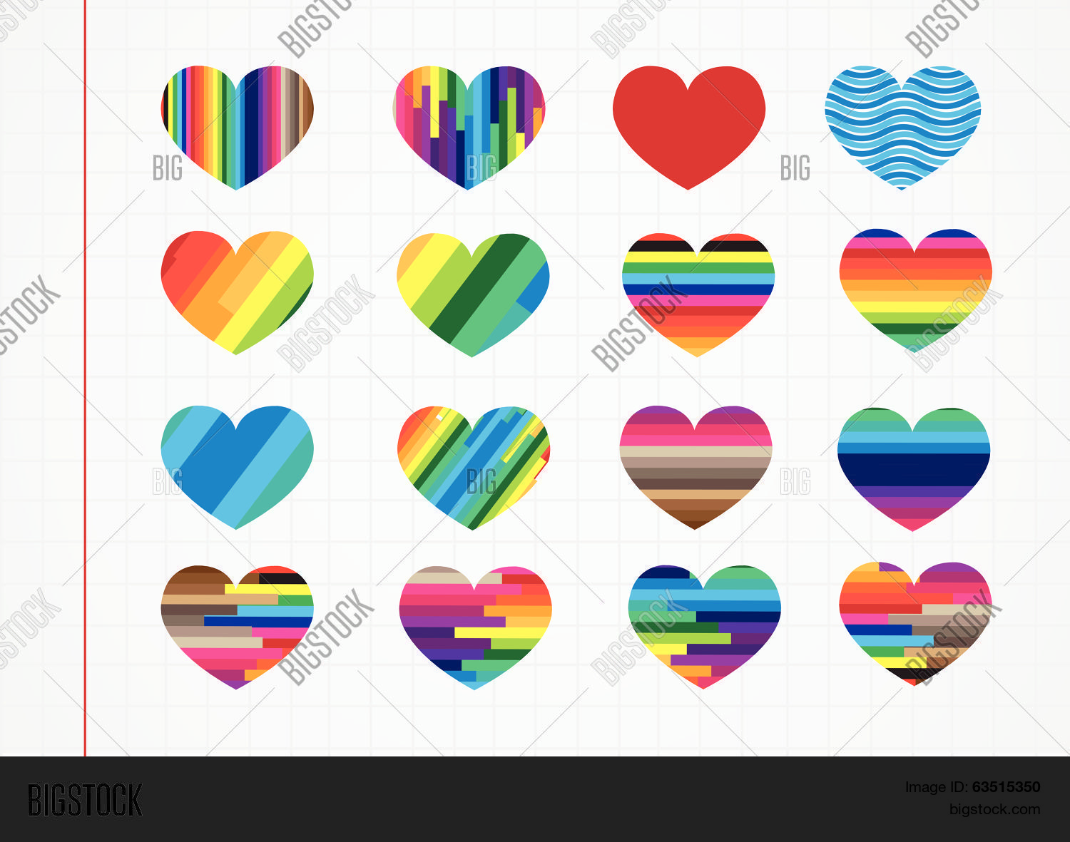 Heart Abstract Icons Vector & Photo (Free Trial) | Bigstock