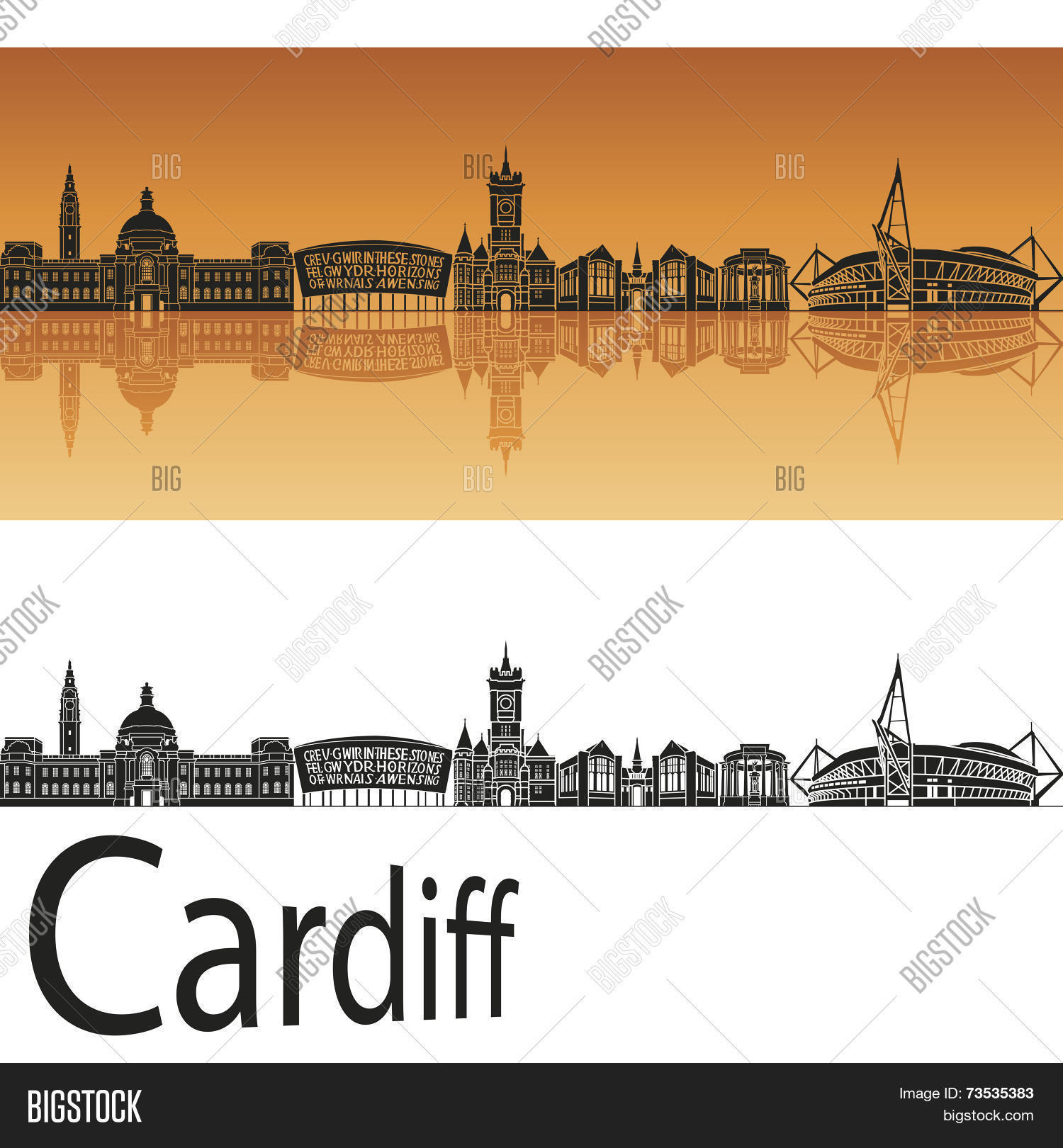 Cardiff Skyline Vector & Photo (Free Trial) | Bigstock