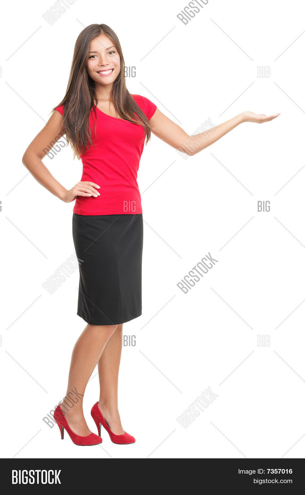 Woman Presenting Image & Photo (Free Trial) | Bigstock