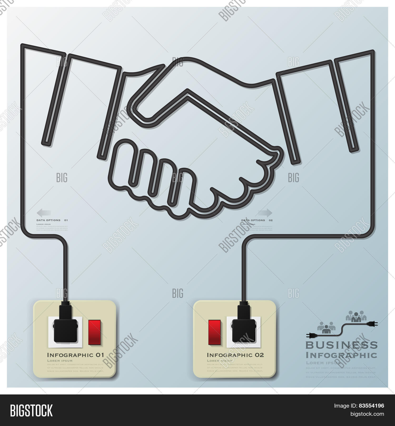 Hand Shake Electric Vector & Photo (Free Trial) | Bigstock