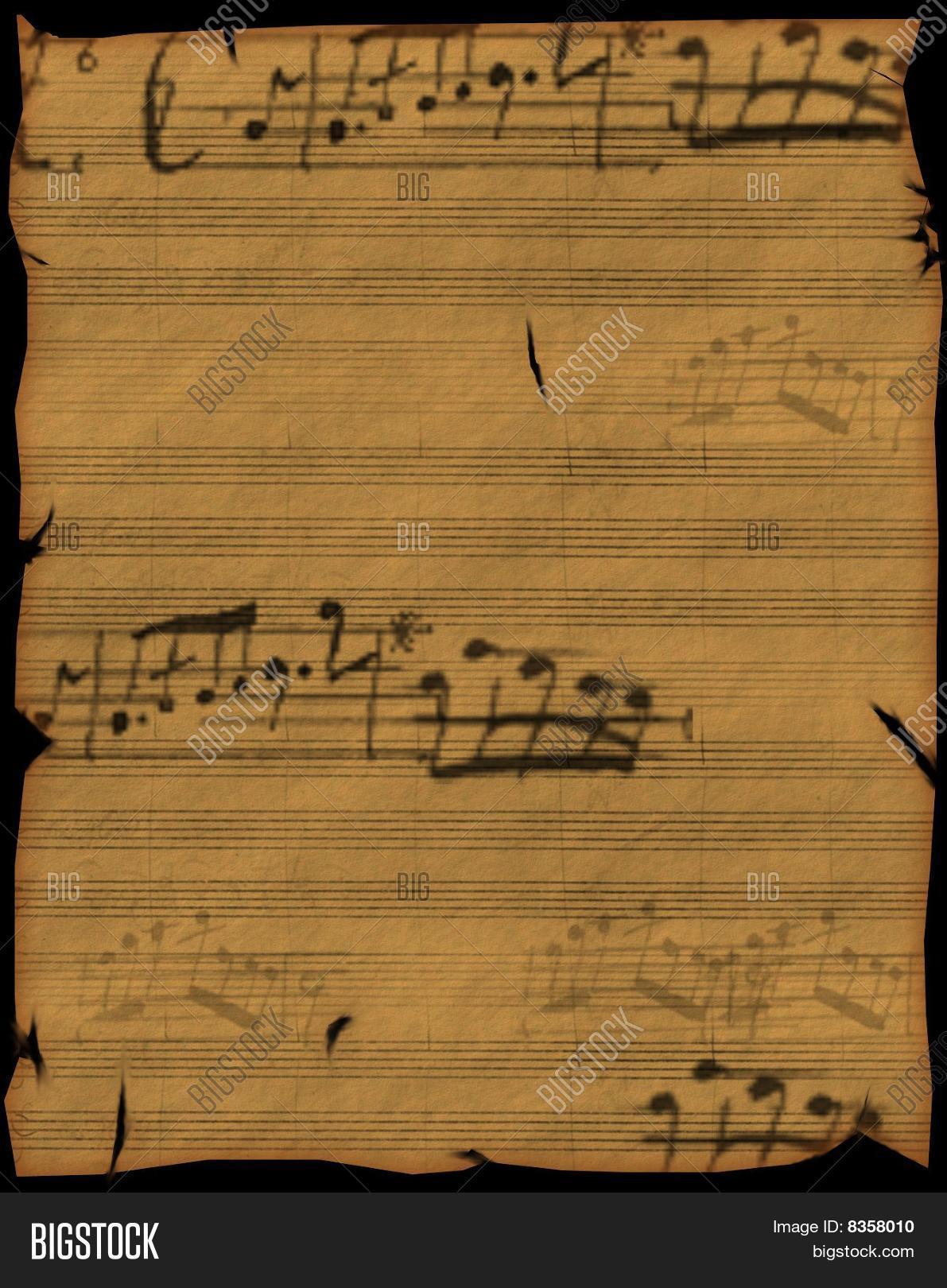 Sheet Music On Rustic Image & Photo (Free Trial) | Bigstock