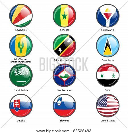 Set Circle Icon Flags Vector & Photo (Free Trial) | Bigstock