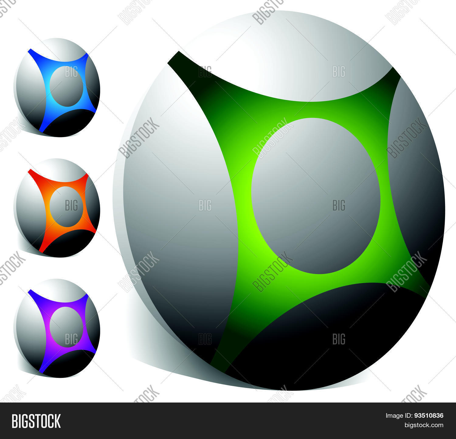 3D Emblems X Shapes. Vector & Photo (Free Trial) | Bigstock