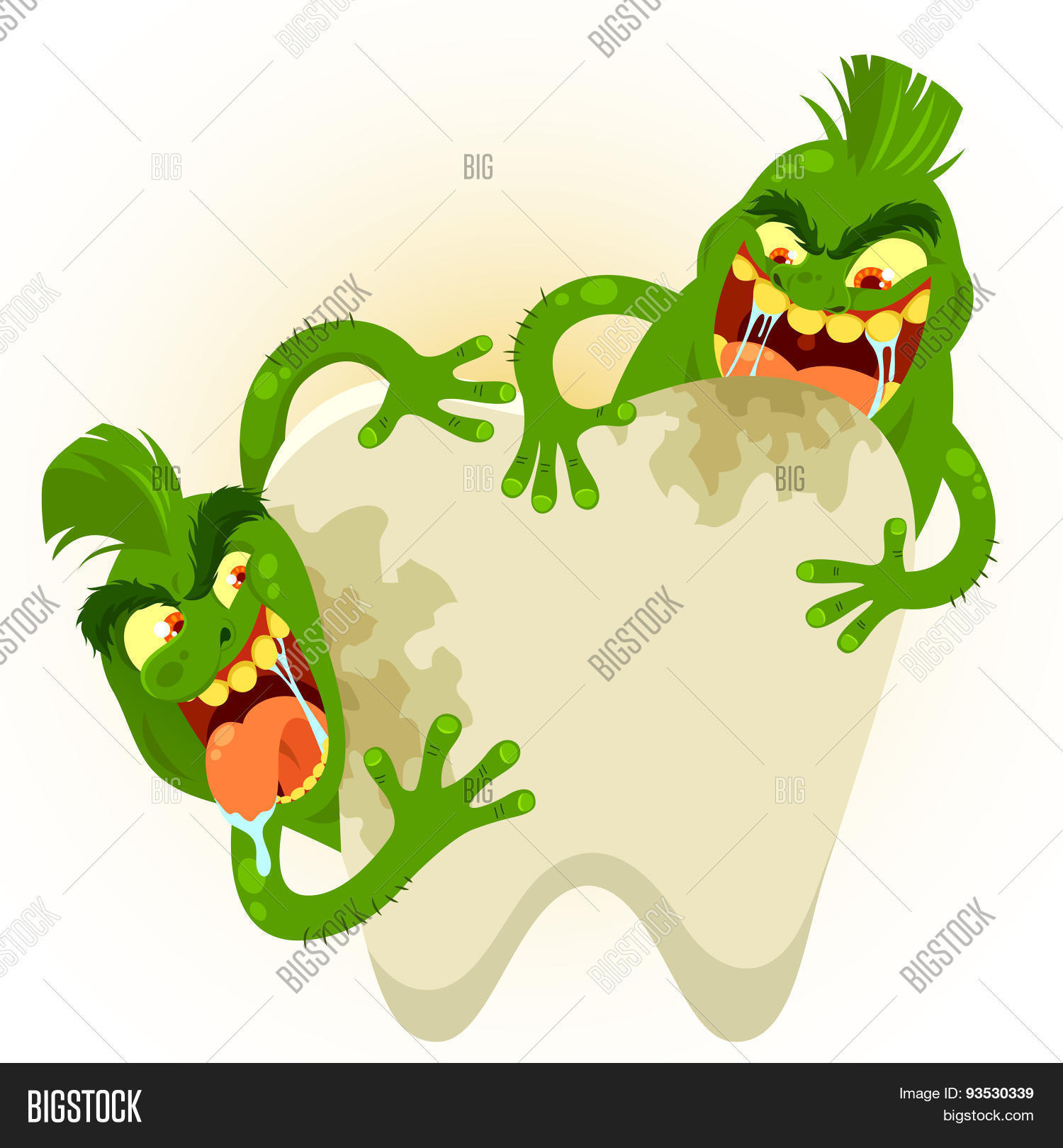 Funny Tooth Germs Vector & Photo (Free Trial) | Bigstock