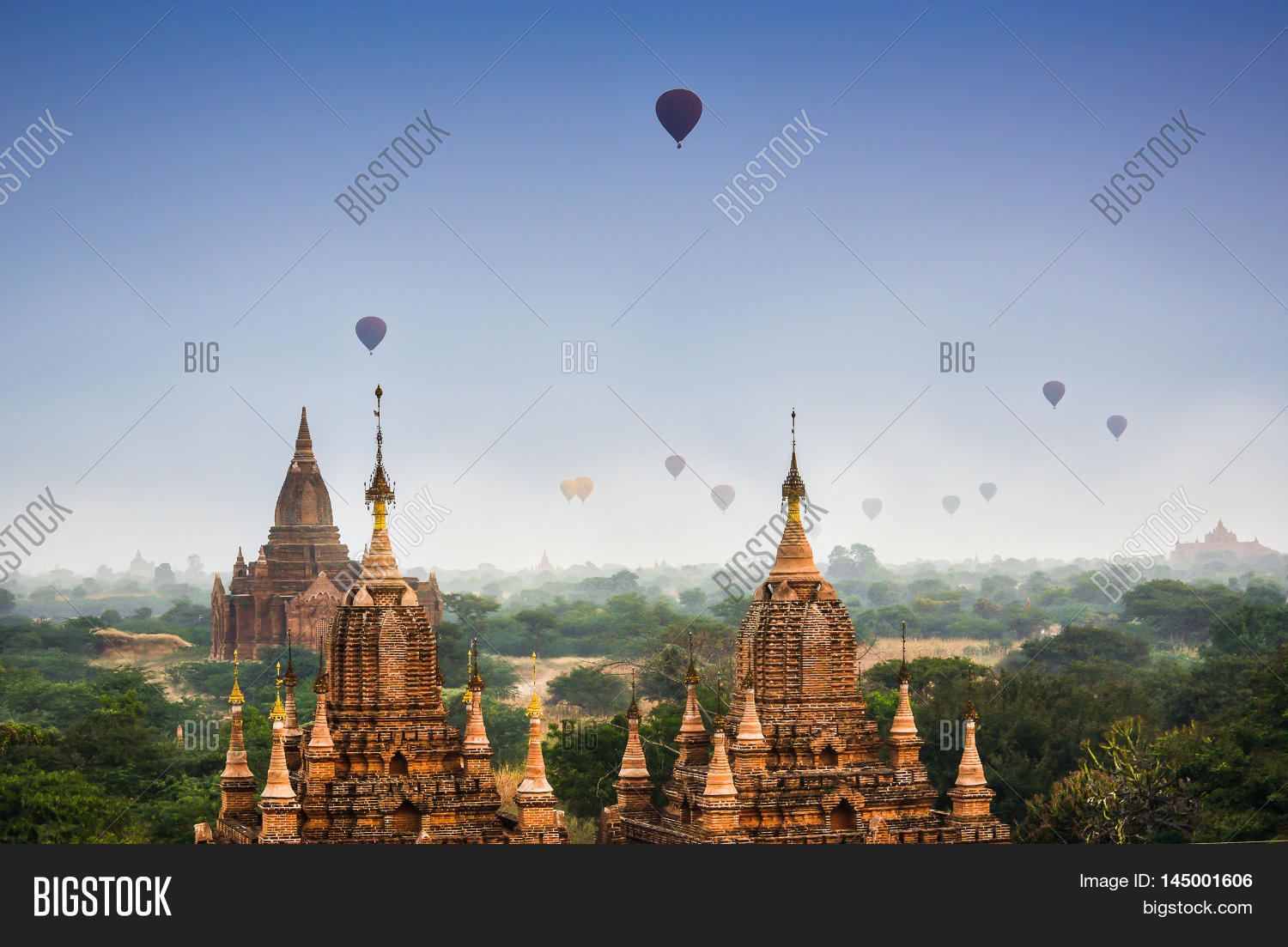 Bagan Pagoda Field Image & Photo (Free Trial) | Bigstock