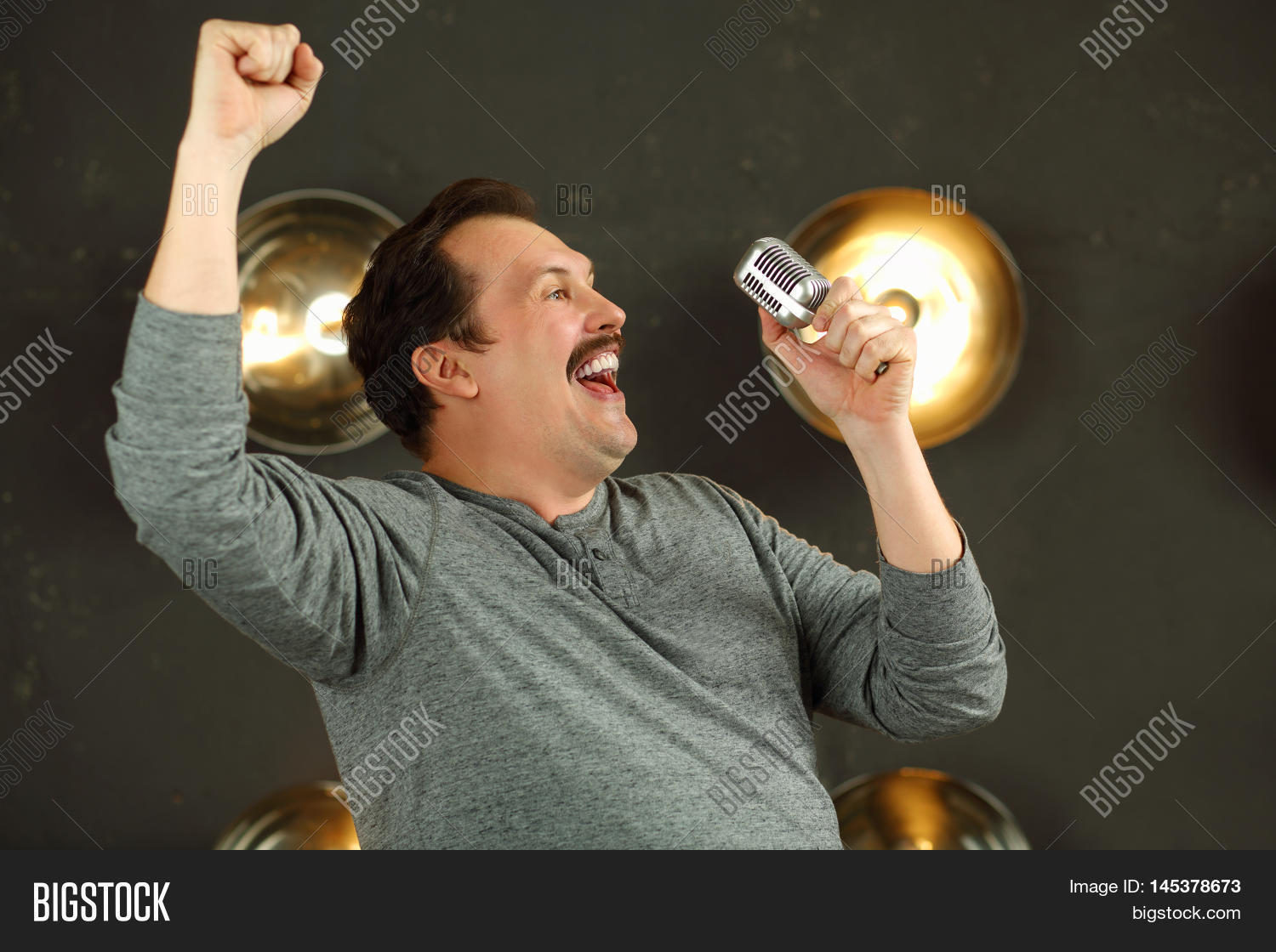 Smiling Man Mustache Image & Photo (Free Trial) | Bigstock