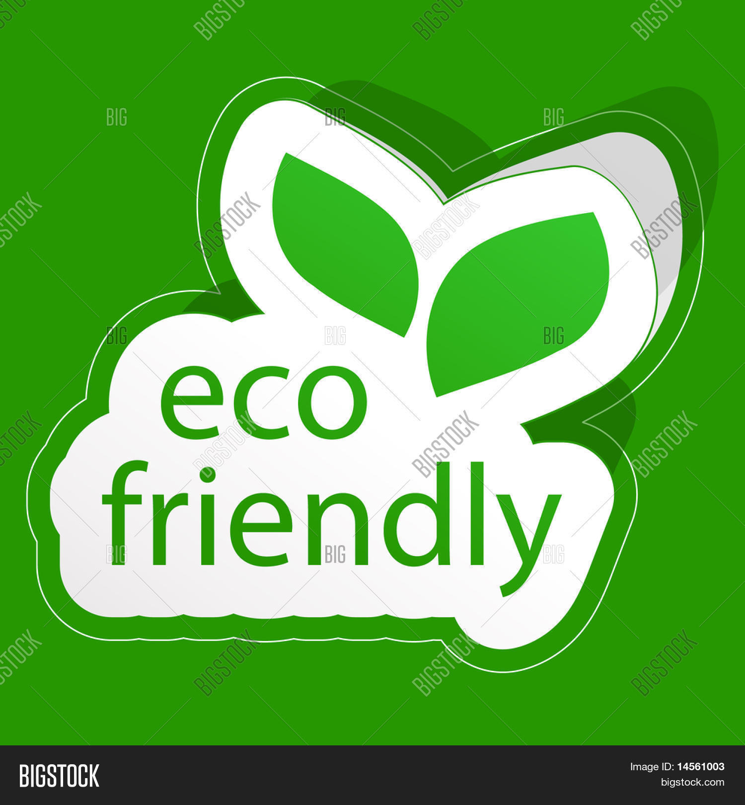 Eco Friendly Sticker Vector & Photo (Free Trial) | Bigstock