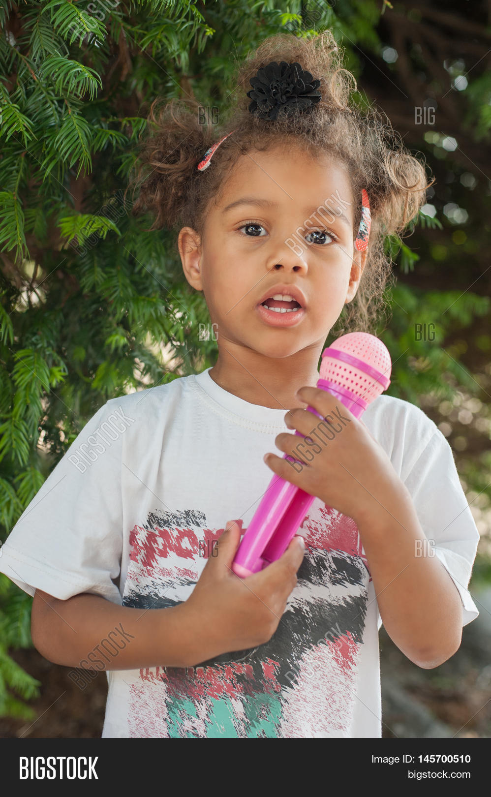 Cute Little Singer Image & Photo (Free Trial) | Bigstock