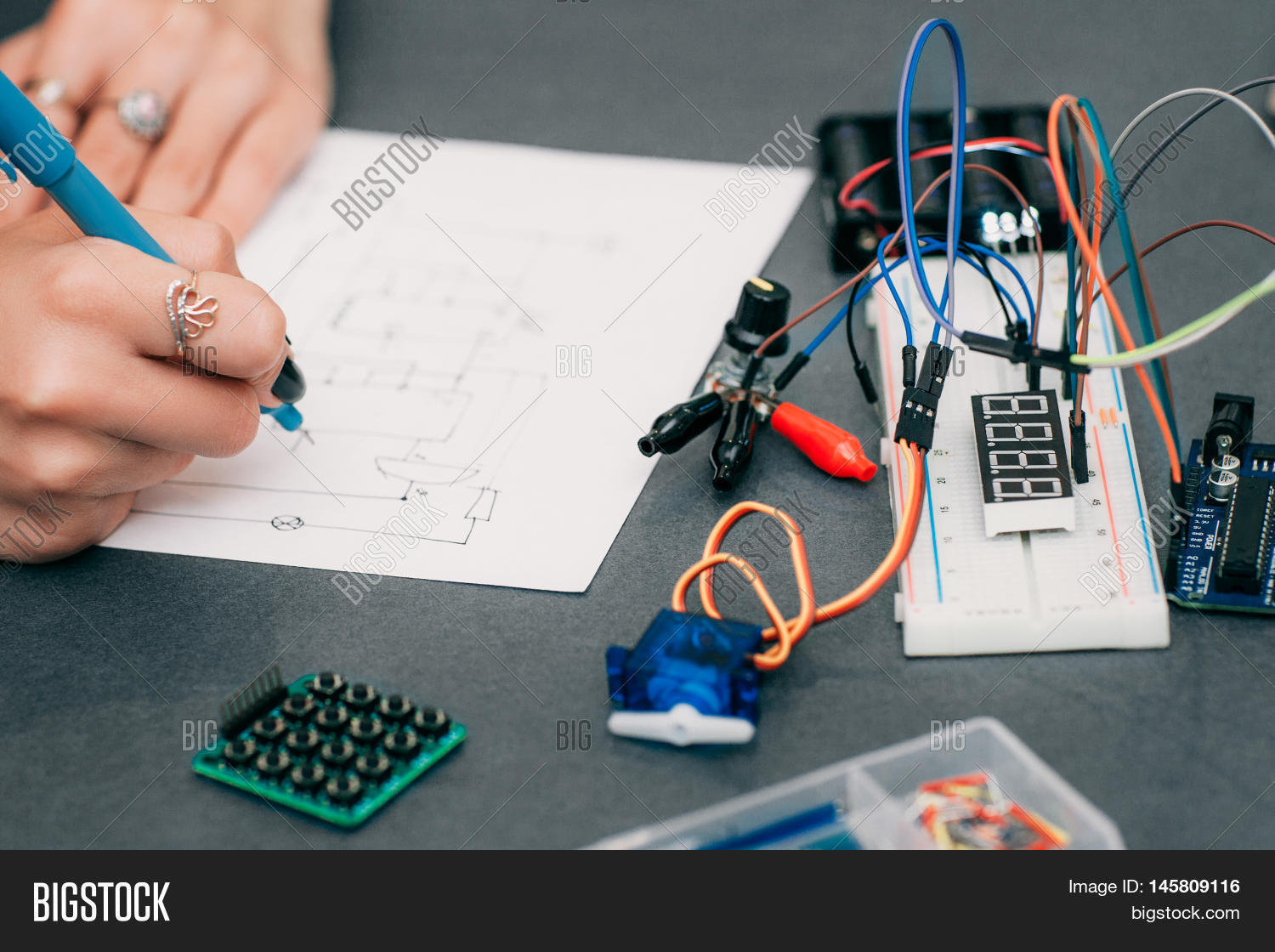 Wiring Diagram Drawing Image & Photo (Free Trial) | Bigstock