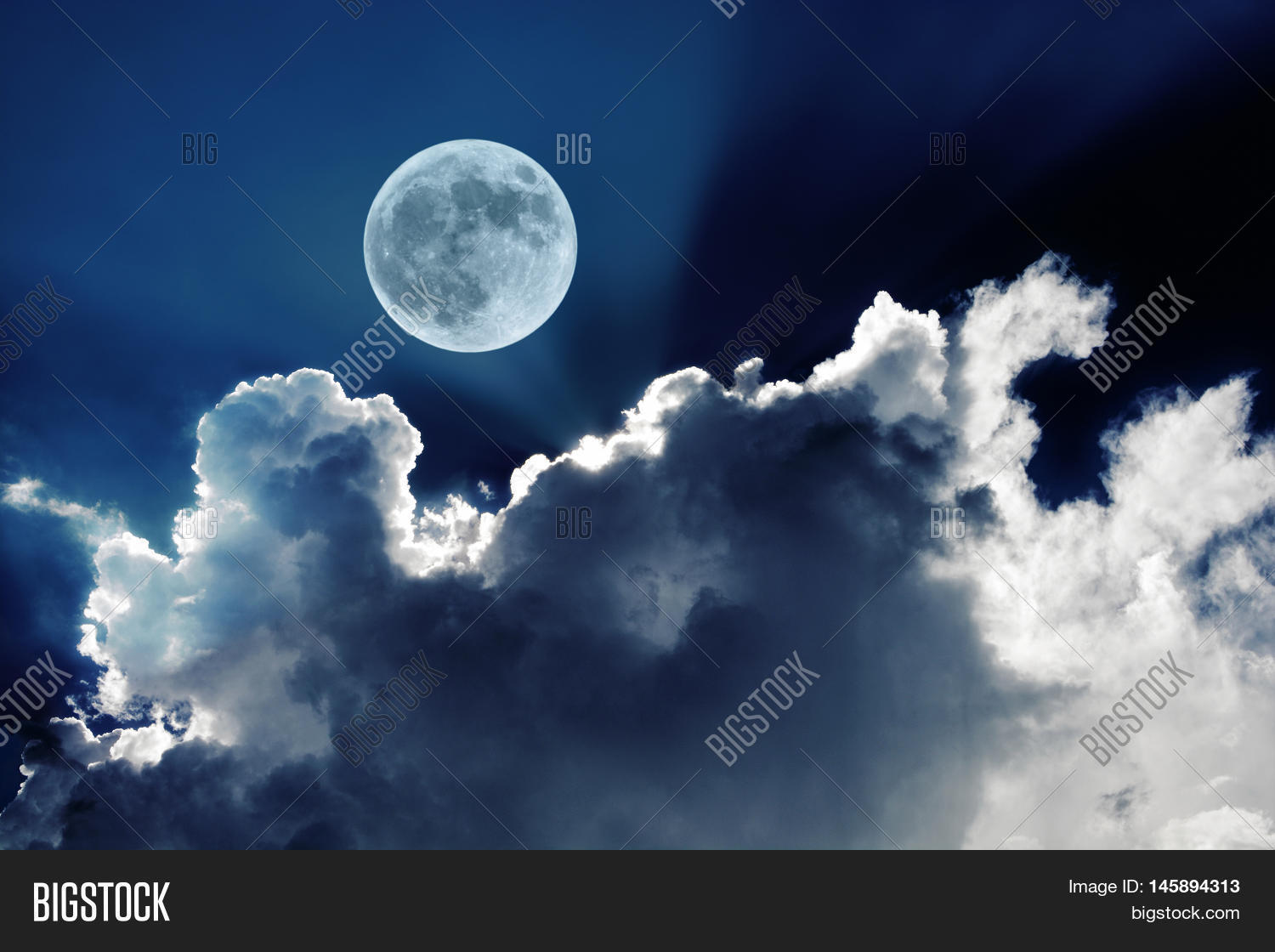 Big Full Moon Night Image & Photo (Free Trial) | Bigstock