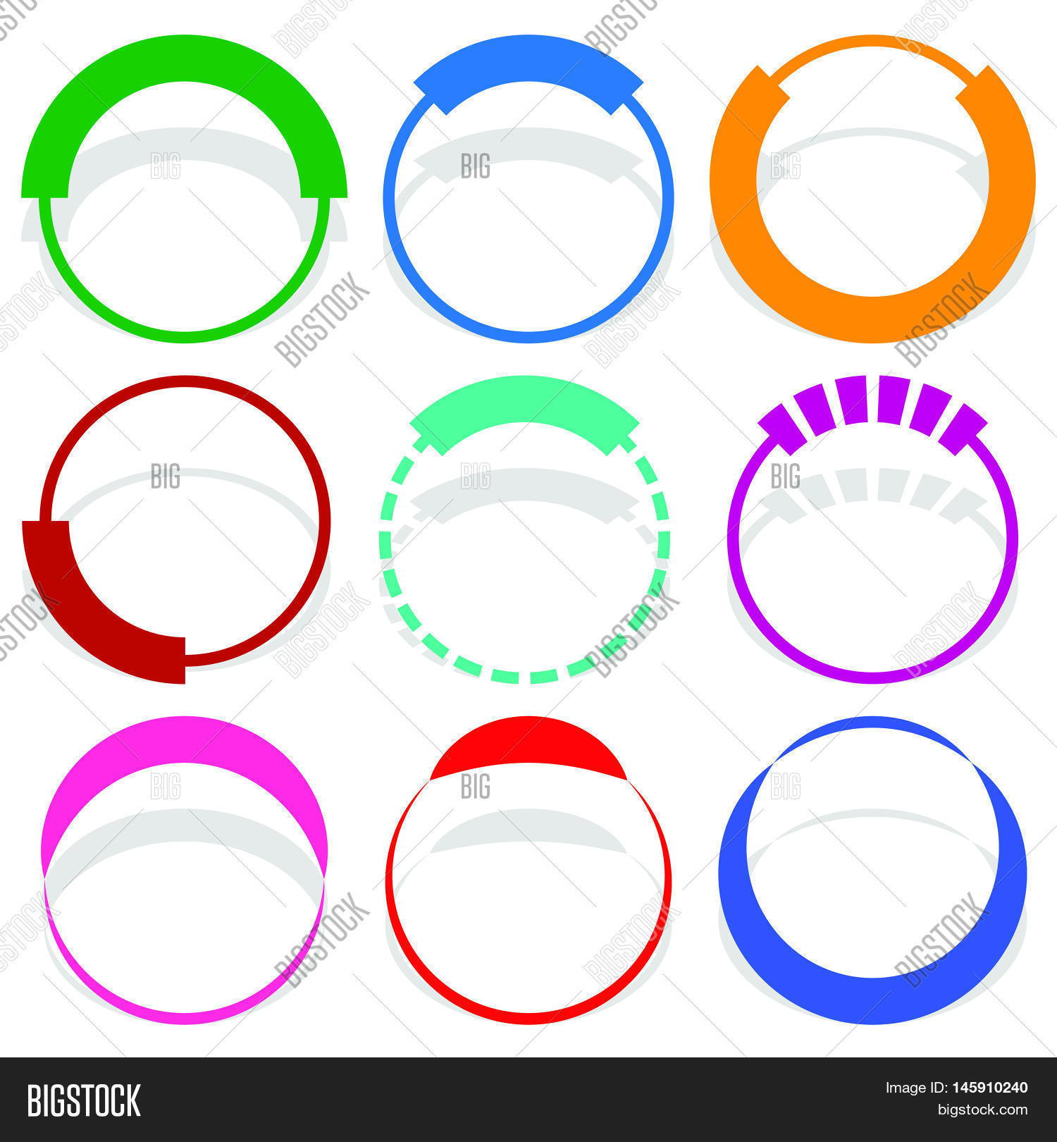 9 Circular Segmented Vector & Photo (Free Trial) | Bigstock