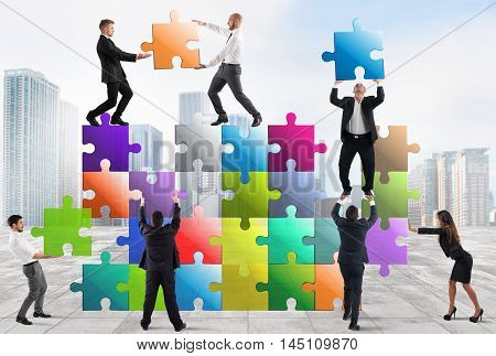Cooperation And Team Construction Success Images, Illustrations ...