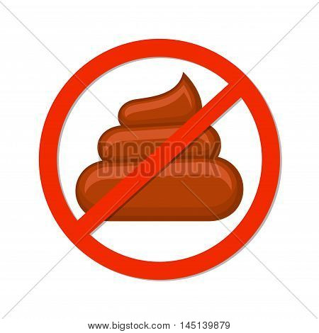 No Pooping Sign Vector & Photo (Free Trial) | Bigstock