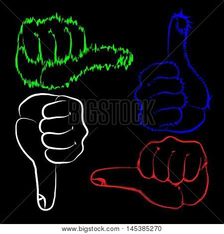 Hand Gesture Yes No. Vector & Photo (Free Trial) | Bigstock