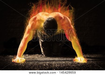 Young Fit Man Fire Image & Photo (Free Trial) | Bigstock