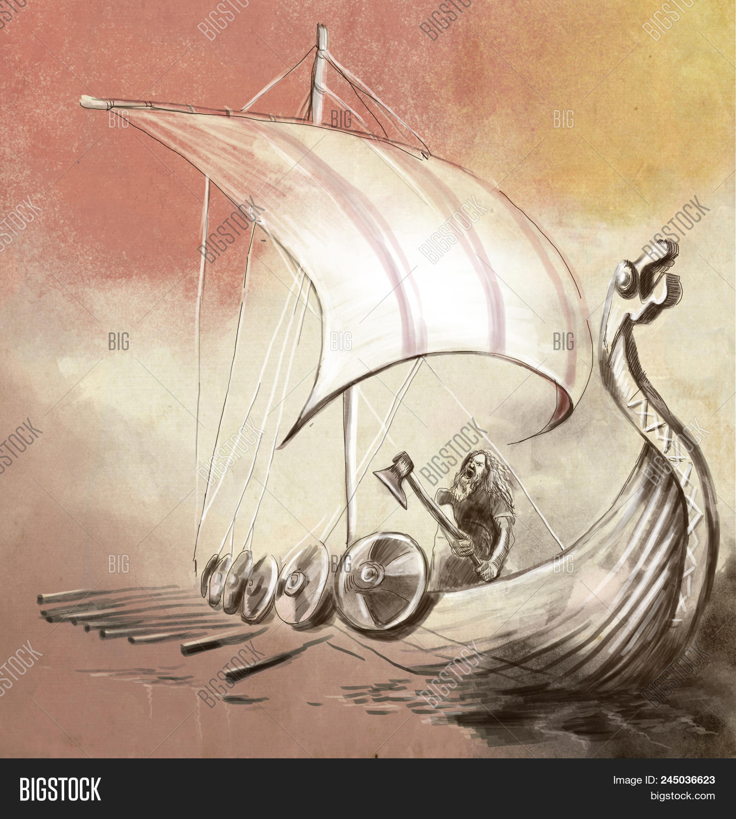 Viking Age. Drekar Image & Photo (Free Trial) | Bigstock