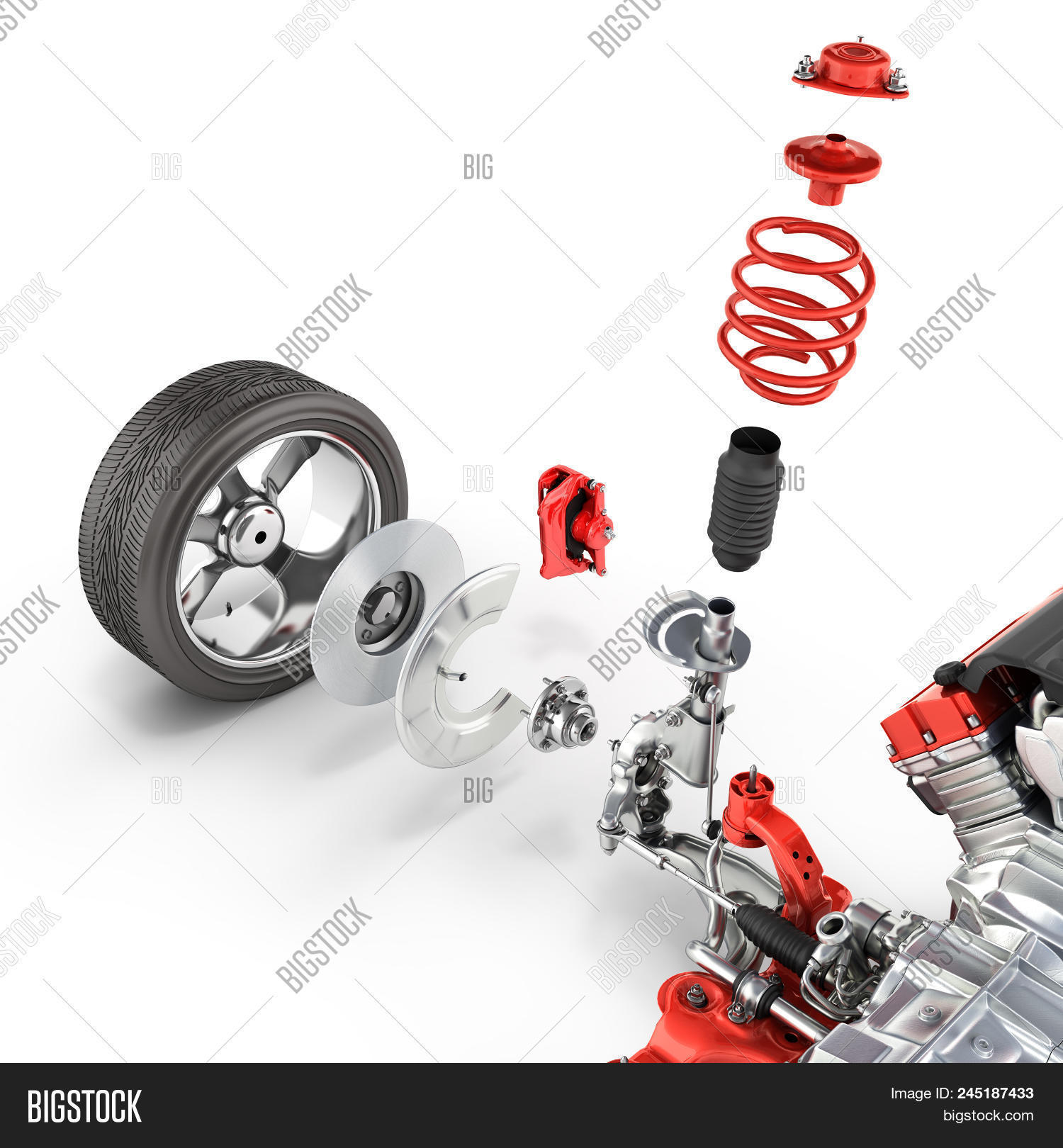 Suspension Car Wheel Image & Photo (Free Trial) | Bigstock