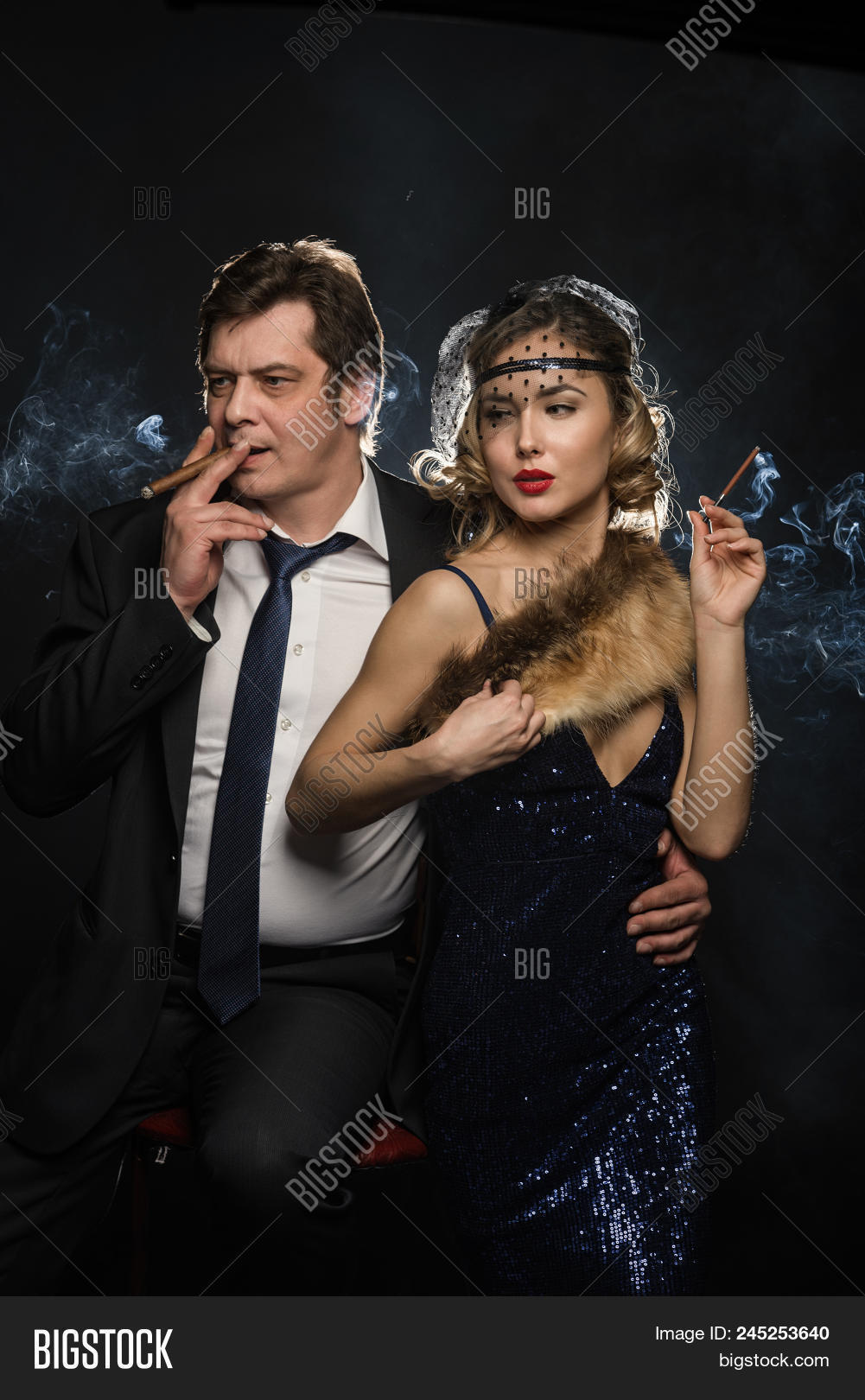 Couple Smoker Glamour Image & Photo (Free Trial) | Bigstock