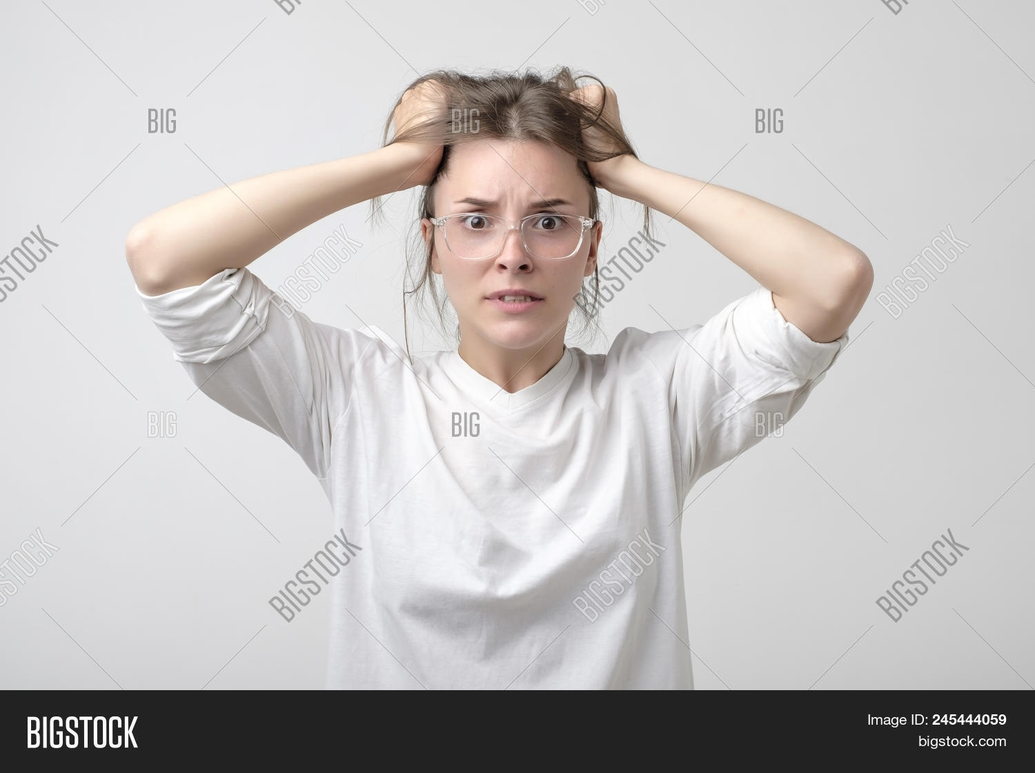 Cauasian Woman Panic Image & Photo (Free Trial) | Bigstock