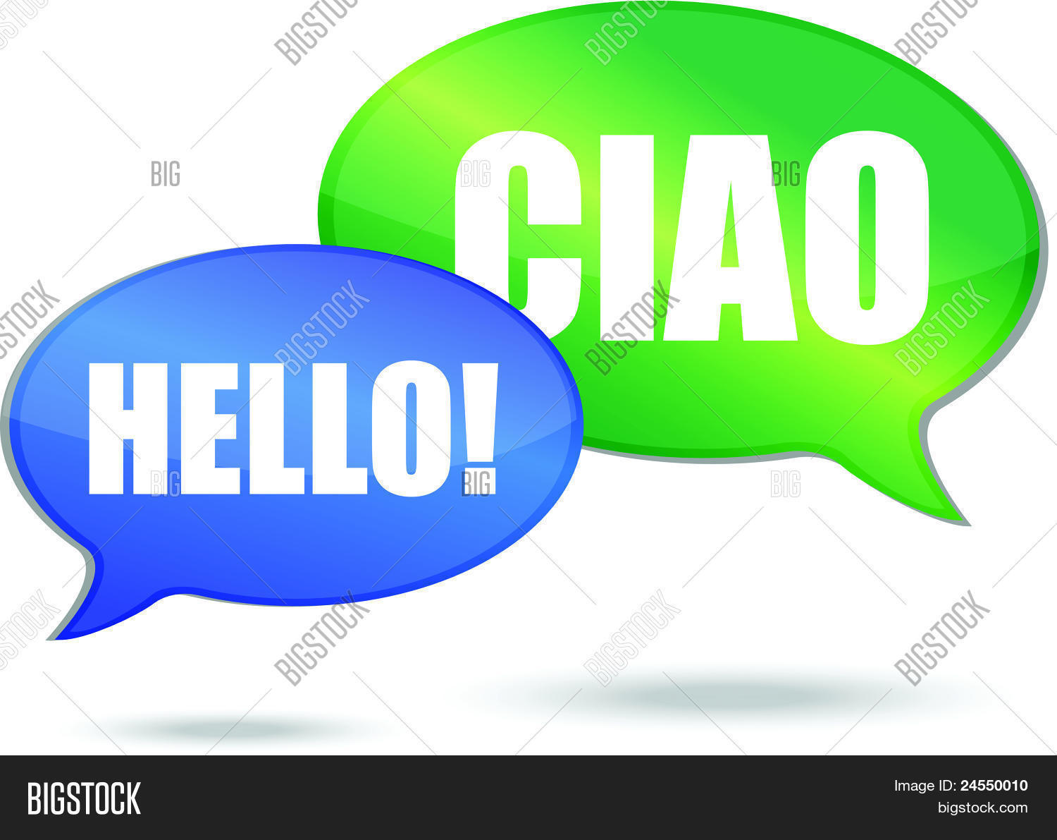Hello Ciao Messages Vector & Photo (Free Trial) | Bigstock