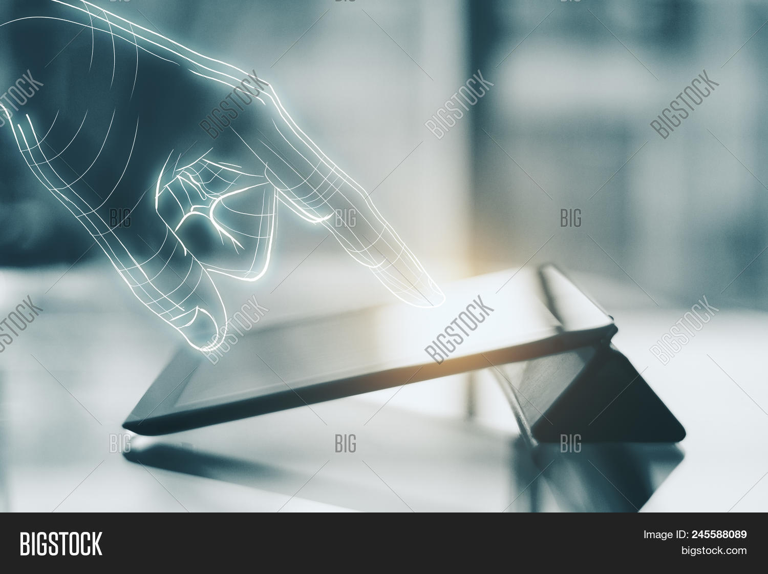 Close Digital Hand Image & Photo (Free Trial) | Bigstock