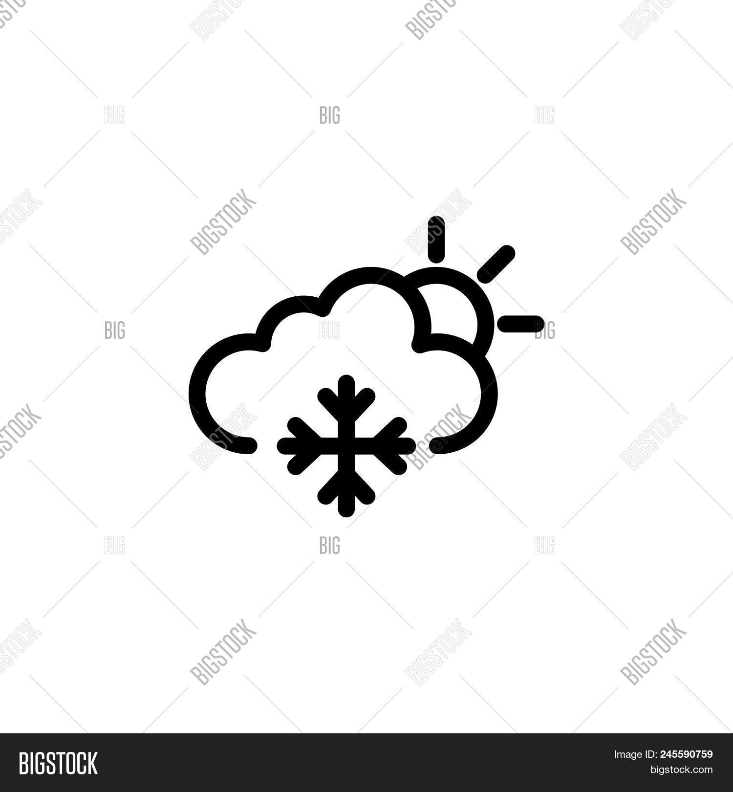Snowing Vector Icon Vector & Photo (Free Trial) | Bigstock