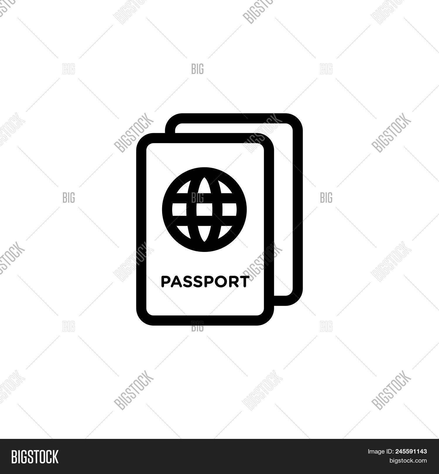 Passport Vector Icon Vector & Photo (Free Trial) | Bigstock