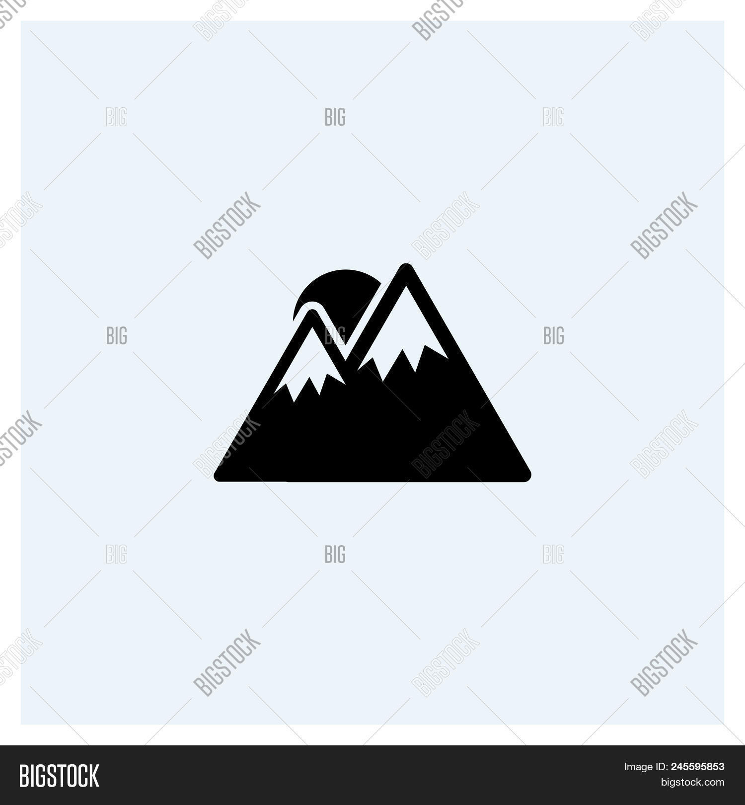 Mountain Icon Vector Vector & Photo (Free Trial) | Bigstock