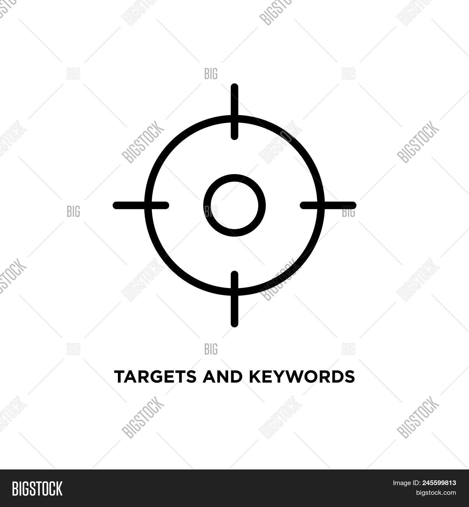 Targets Keywords Vector & Photo (Free Trial) | Bigstock