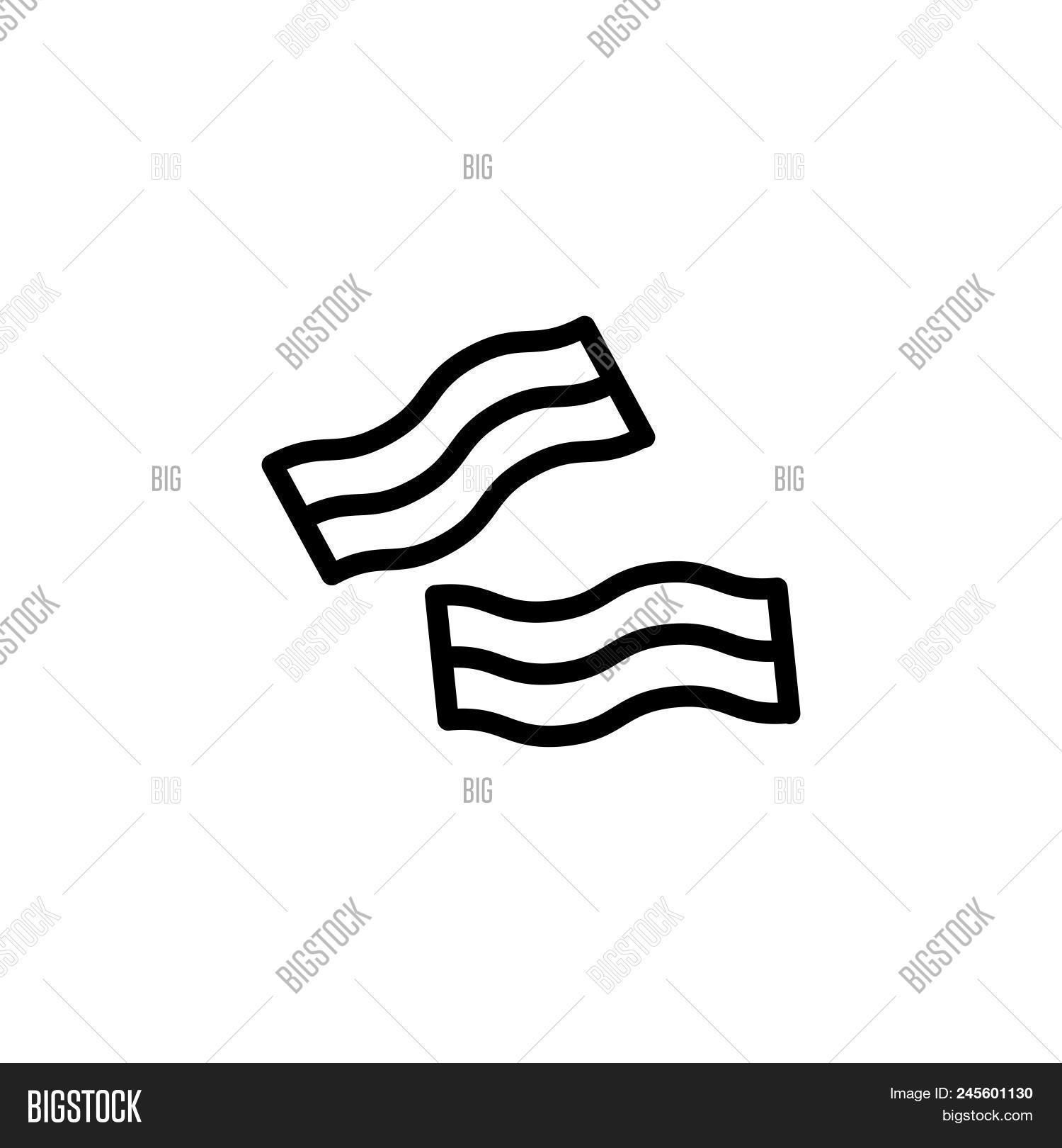 Bacon Vector Icon On Vector & Photo (Free Trial) | Bigstock