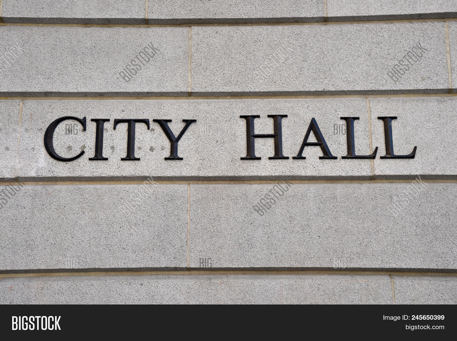City Hall Sign On Side Image & Photo (Free Trial) | Bigstock