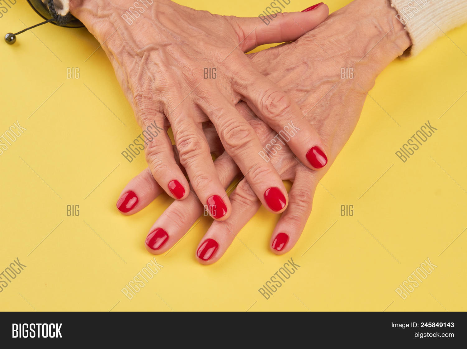Old Woman Hands Red Image & Photo (Free Trial) | Bigstock