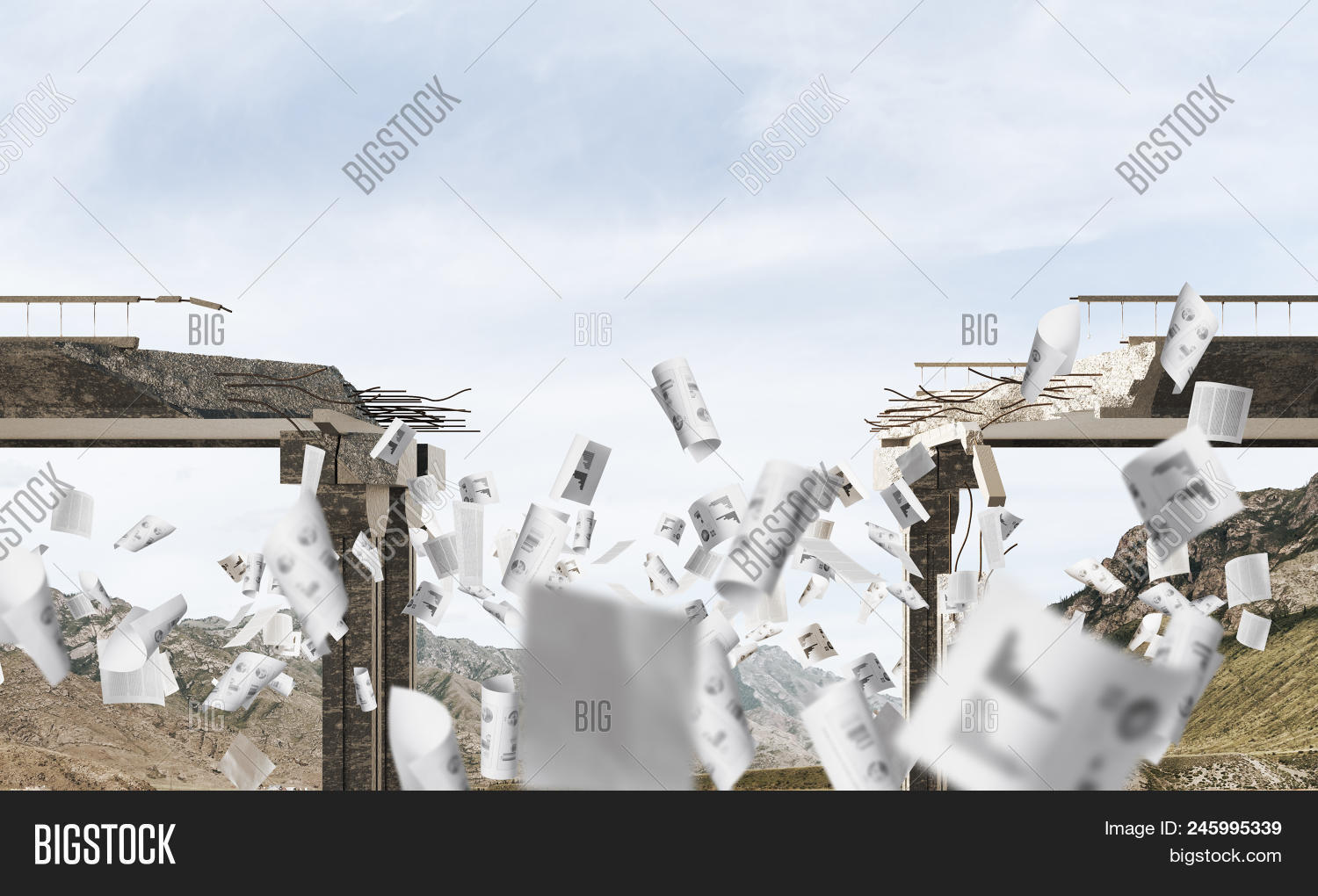 Broken Concrete Bridge Image & Photo (Free Trial) | Bigstock