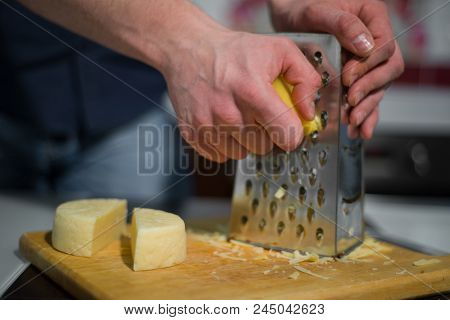 Hands Man Rubs Cheese Image & Photo (Free Trial) | Bigstock