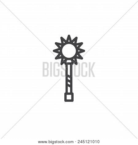 Mace Weapon Outline Vector & Photo (Free Trial) | Bigstock